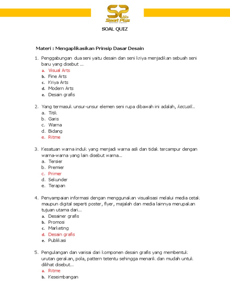 Soal Quiz Pdf