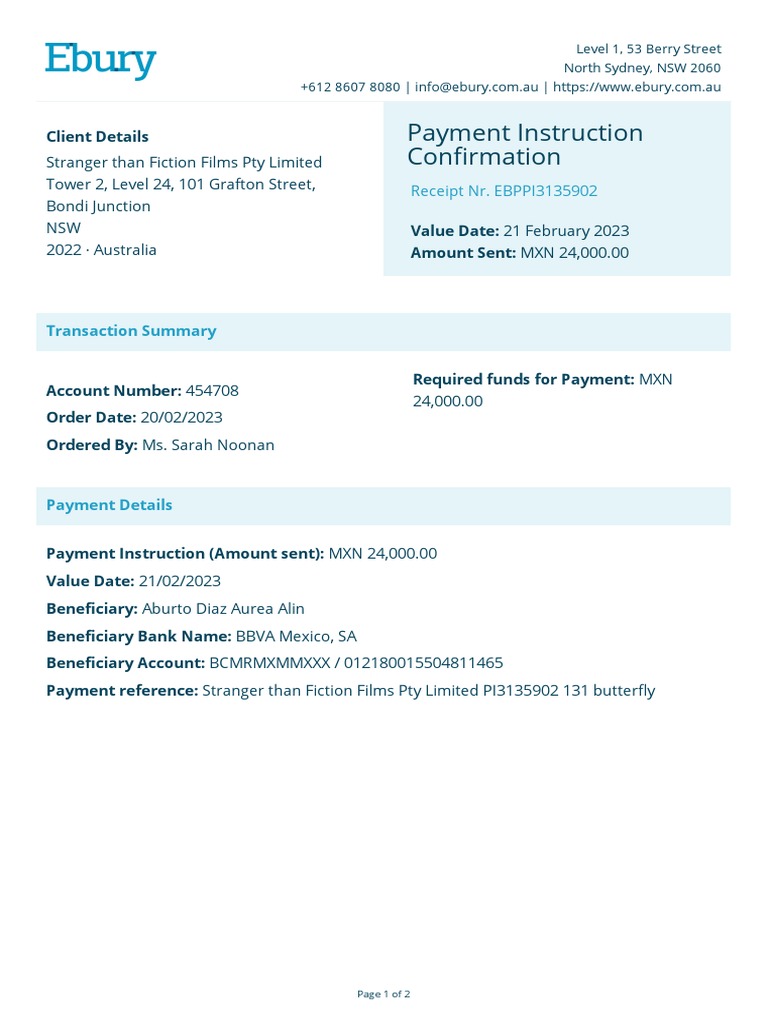 PI3135902 - Payment Instruction | PDF