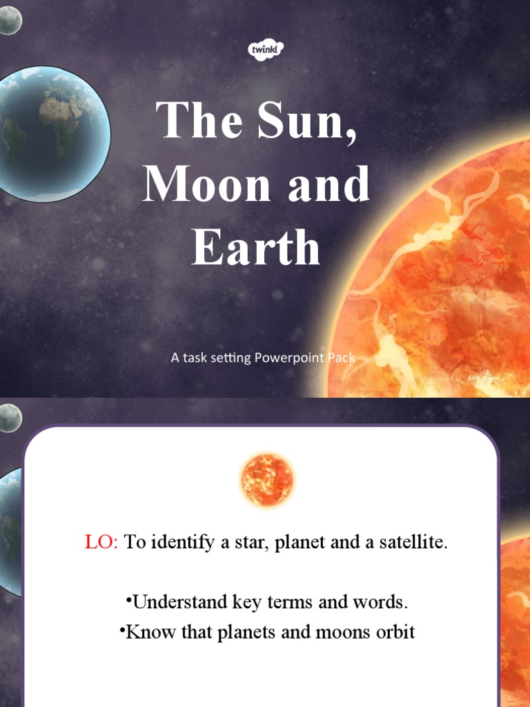 Powerpoint Sun-Moon-And-Earth | PDF | Solar System | Planets