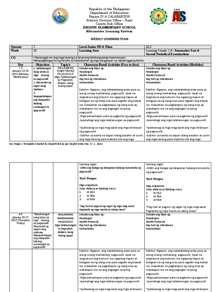 WLP - Q1 - W2 - Als Jan23 27 WLP LS1&2 | PDF