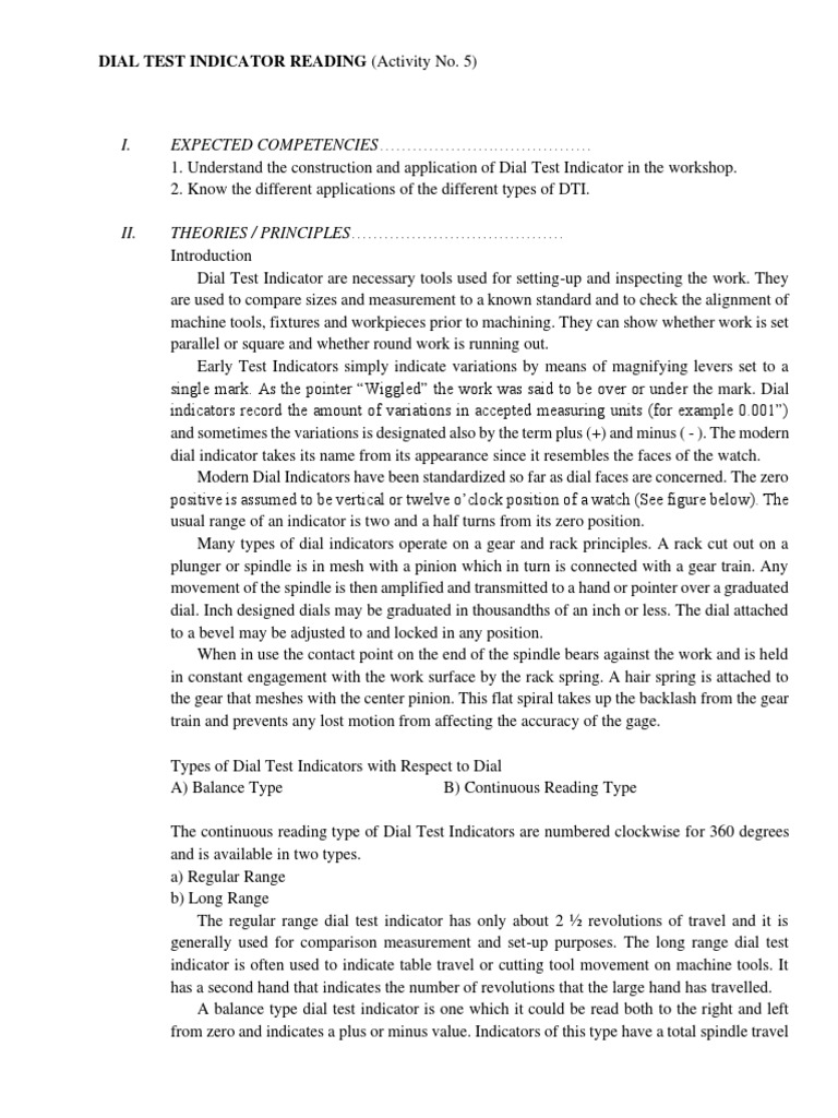 Measuring Angles Accurately: Calibrating a Dial Test Indicator and ...