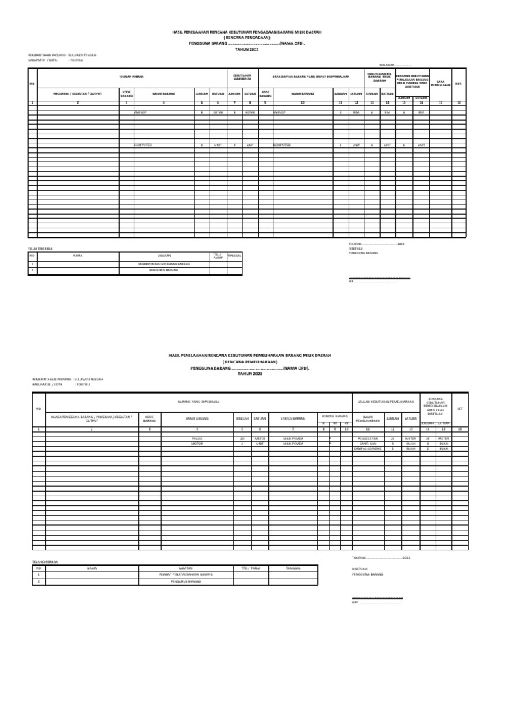 Format Terbaru RKBMD | PDF