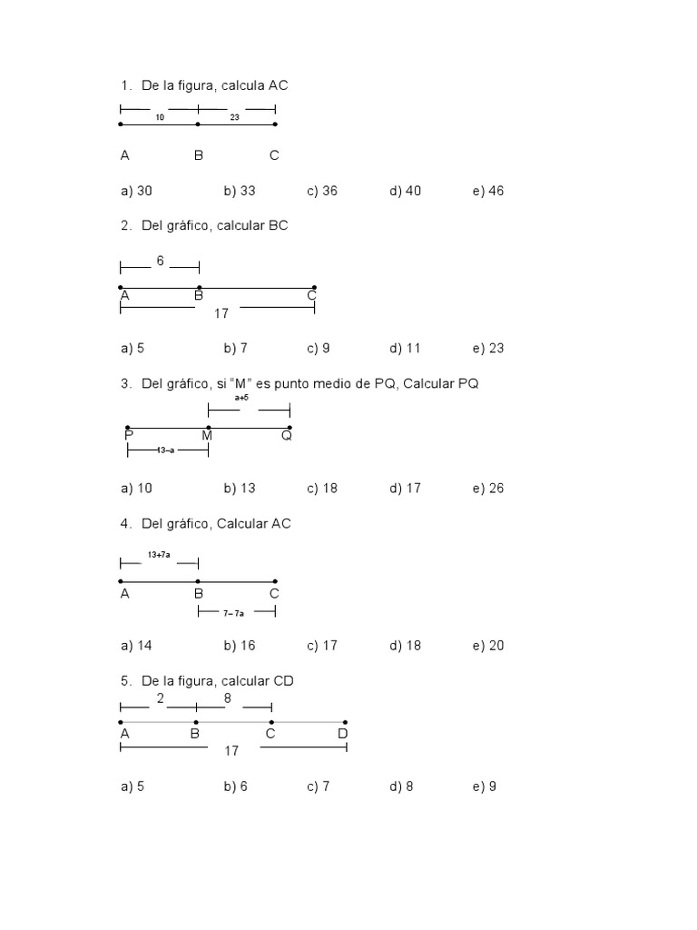 Geometría Segmentos II | PDF