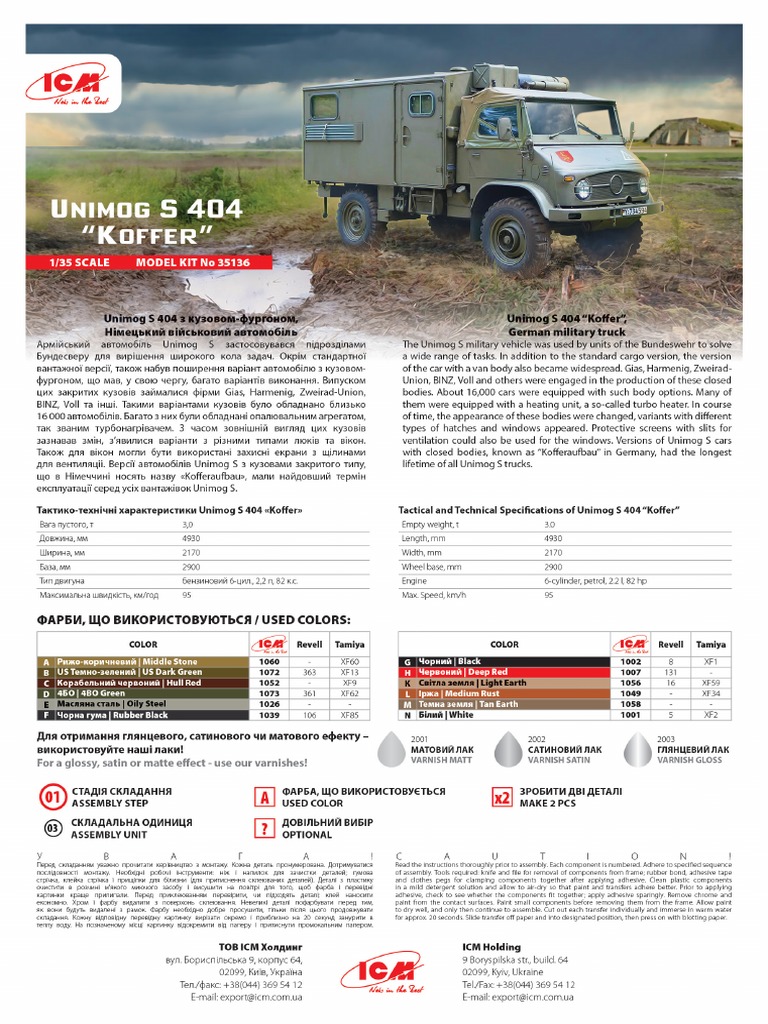 Unimog 404 S Koffer - Instruction | PDF