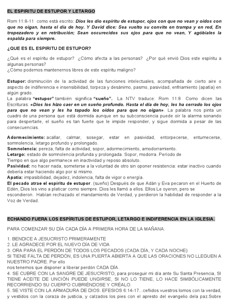Espiritu de Estupor - 210411 - 113811 | PDF | Oración | Jesús