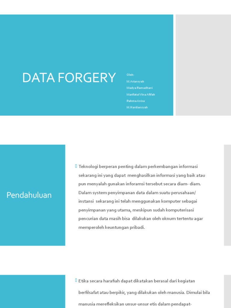 Data Forgery | PDF