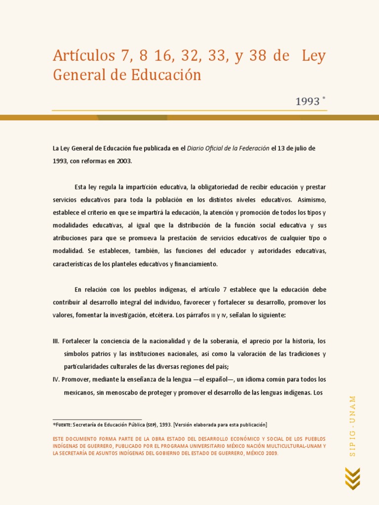 Articulos 7-8-16-32 | PDF | México | Educación de la primera infancia