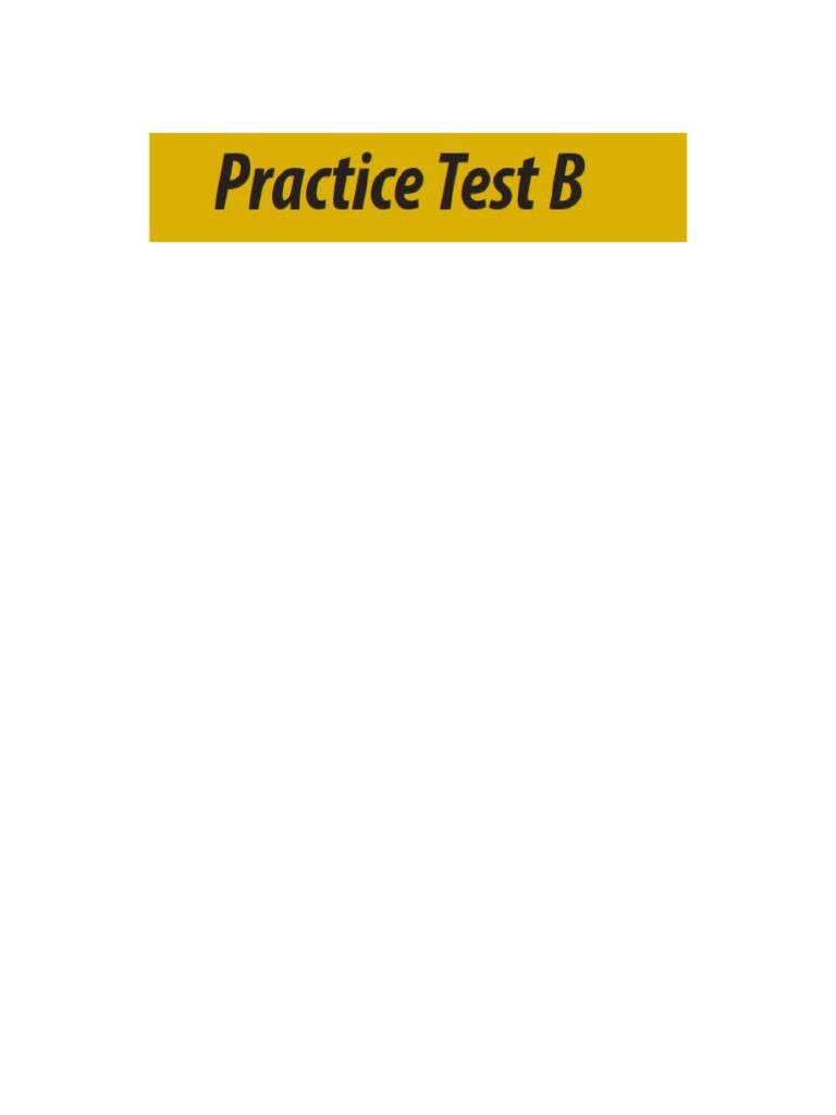 TOEFL ITP Assessment Series Practice Tests Vol. 1 Practice Test B | PDF