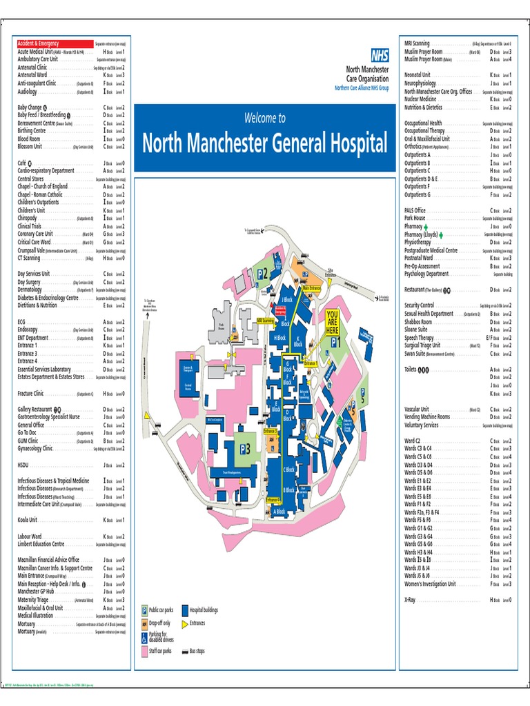 North Manchester Hospital Map Guide | PDF | Patient | Medical Specialties
