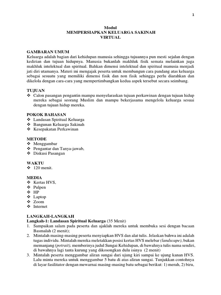 Modul Virtual Membangun Keluarga Sakinah | PDF