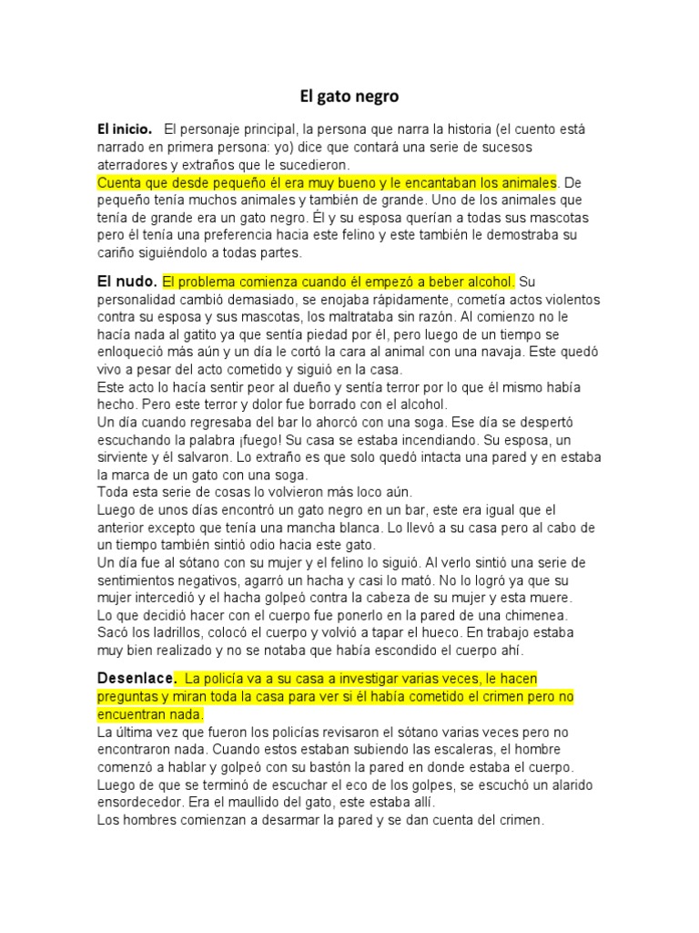 El Gato Negro | PDF | Gatos