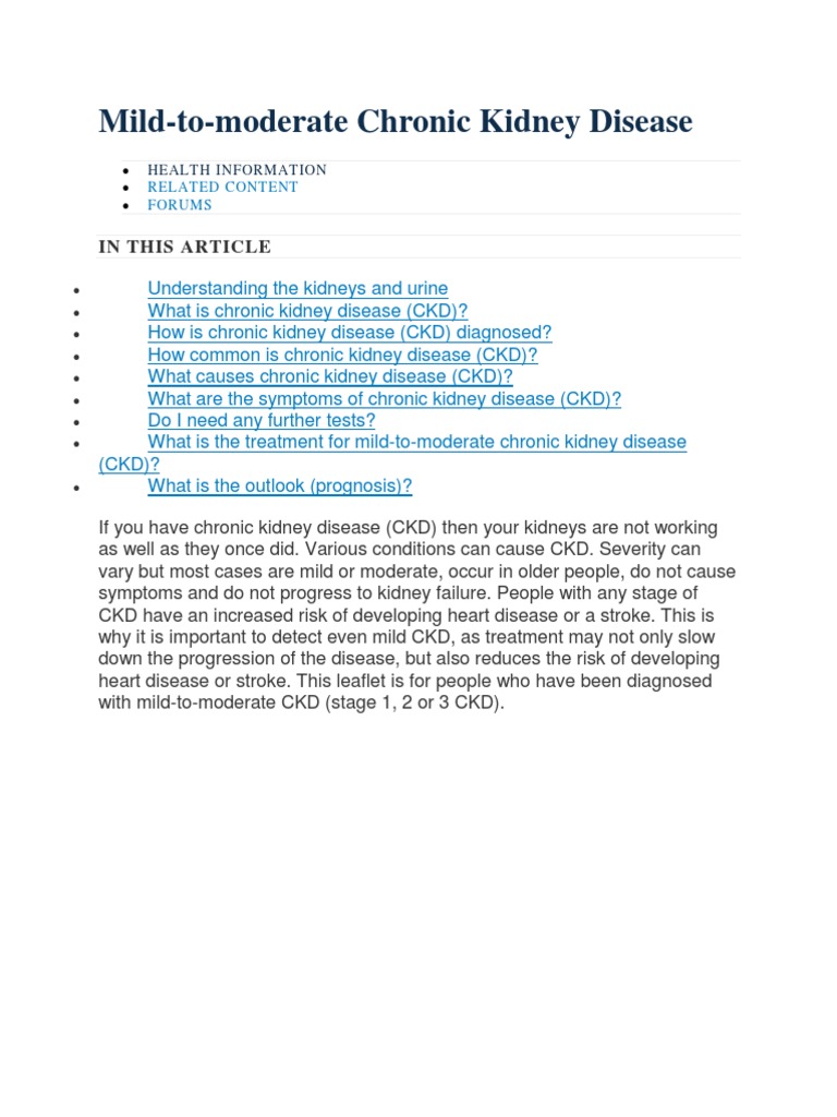 CKD Prognosis | PDF | Chronic Kidney Disease | Cardiovascular Diseases