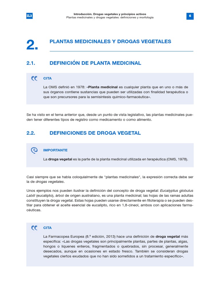 Plantas Medicinales y Drogas Vegetales | PDF | Plantas medicinales ...