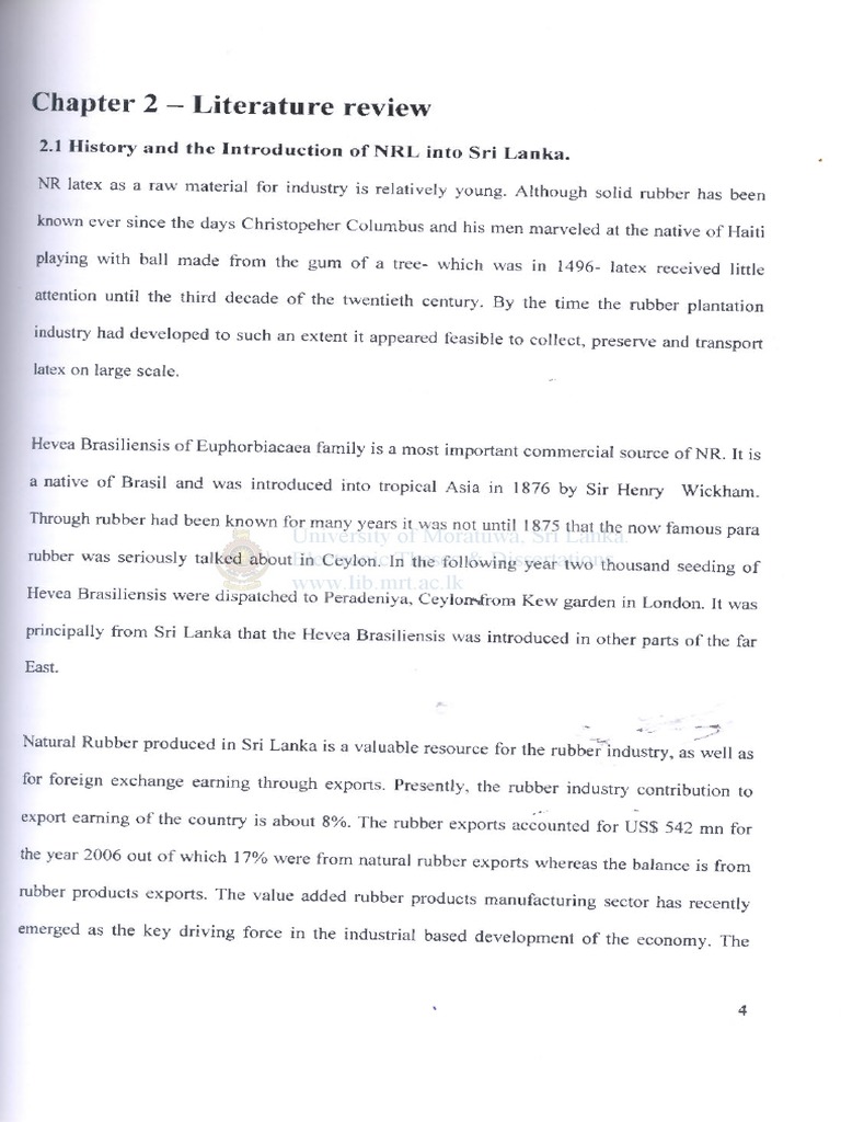 2 - Literature Review: and The Introduction Into | PDF | Natural Rubber | Ion