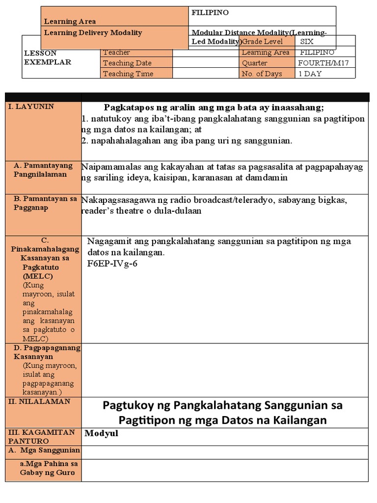 Cot Filipino 6 q4 m17 | PDF
