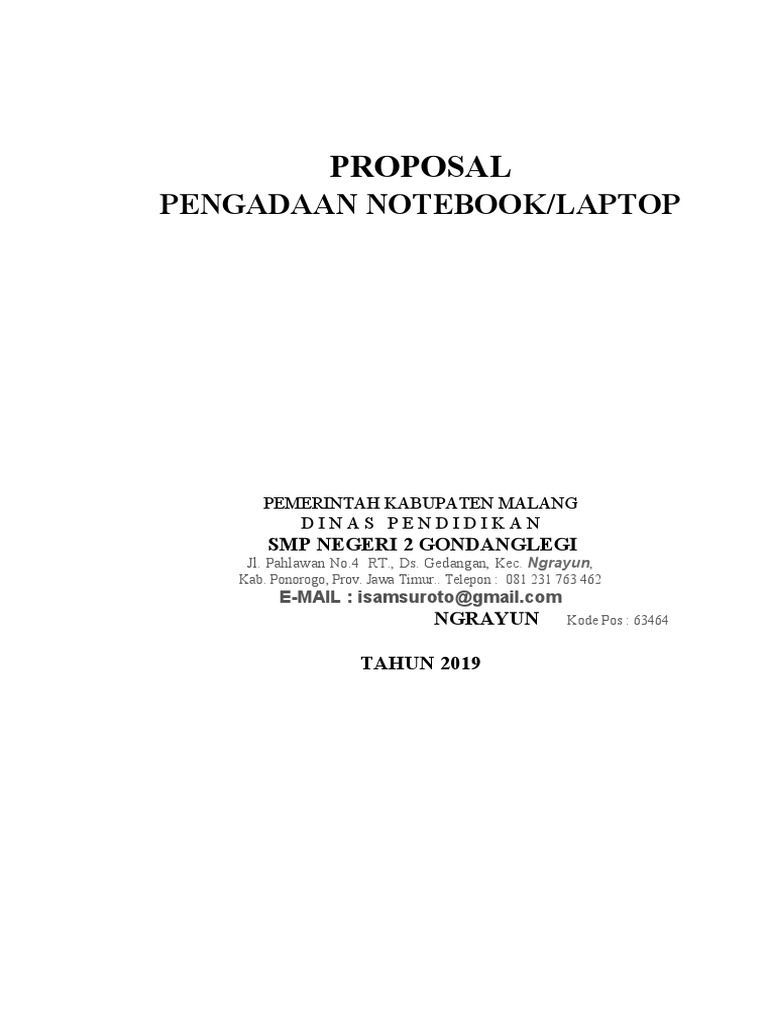 Proposal Pengadaan Komputer Di Lab Kompu | PDF