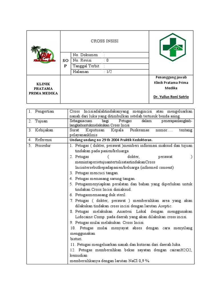 SOP CROSS INSISI | PDF