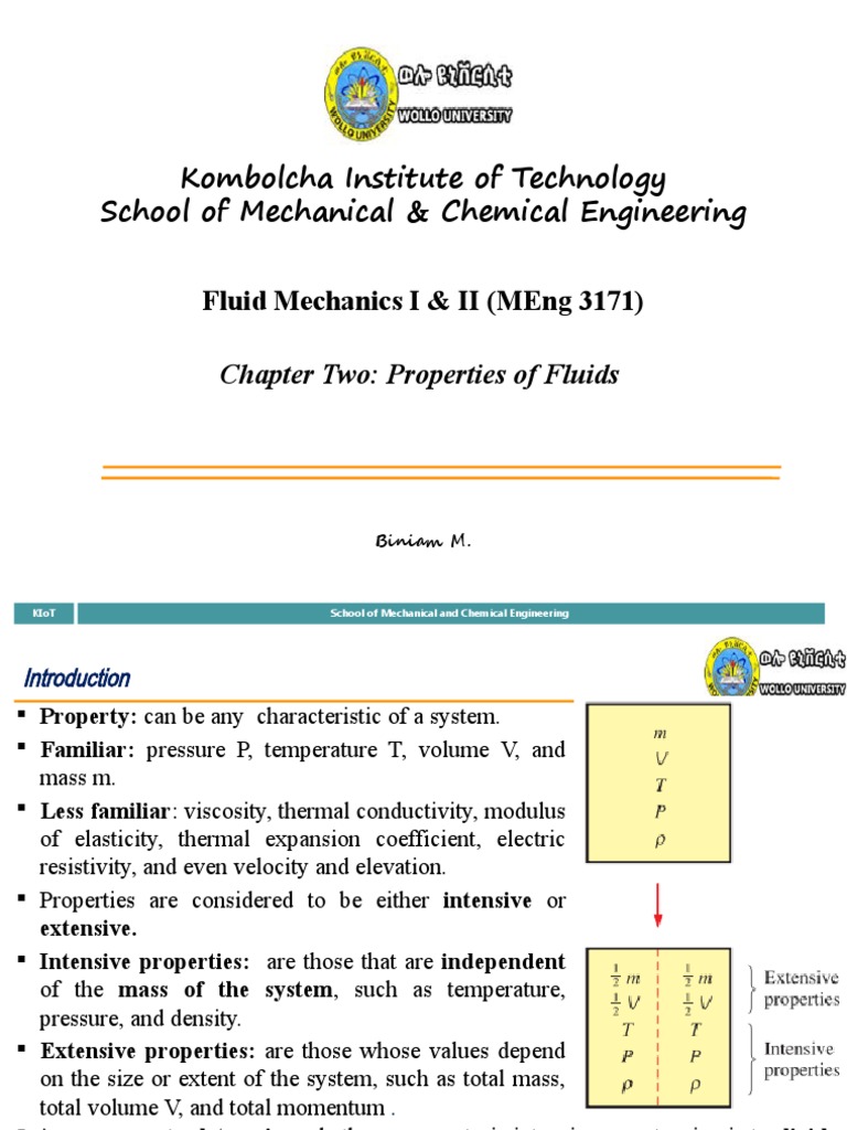 Fluid Mechanics - Chapter Two | PDF | Viscosity | Shear Stress