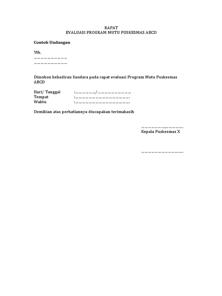 5.1.1. Ep 4 Rapat Evaluasi Program Mutu | PDF
