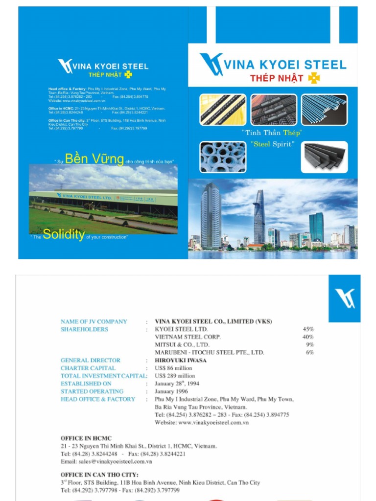 Catalogue Thep Viet Nhat Vina Kyoie | PDF