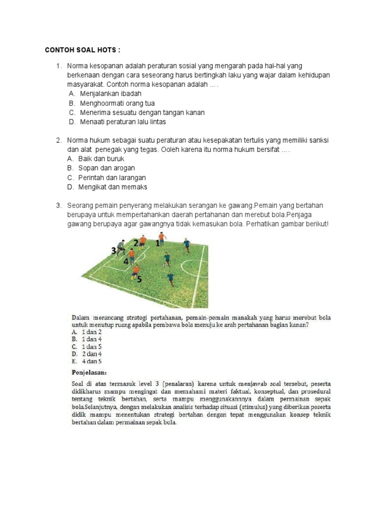 Contoh Soal Hots SMPN 5 Ta 2022 | PDF