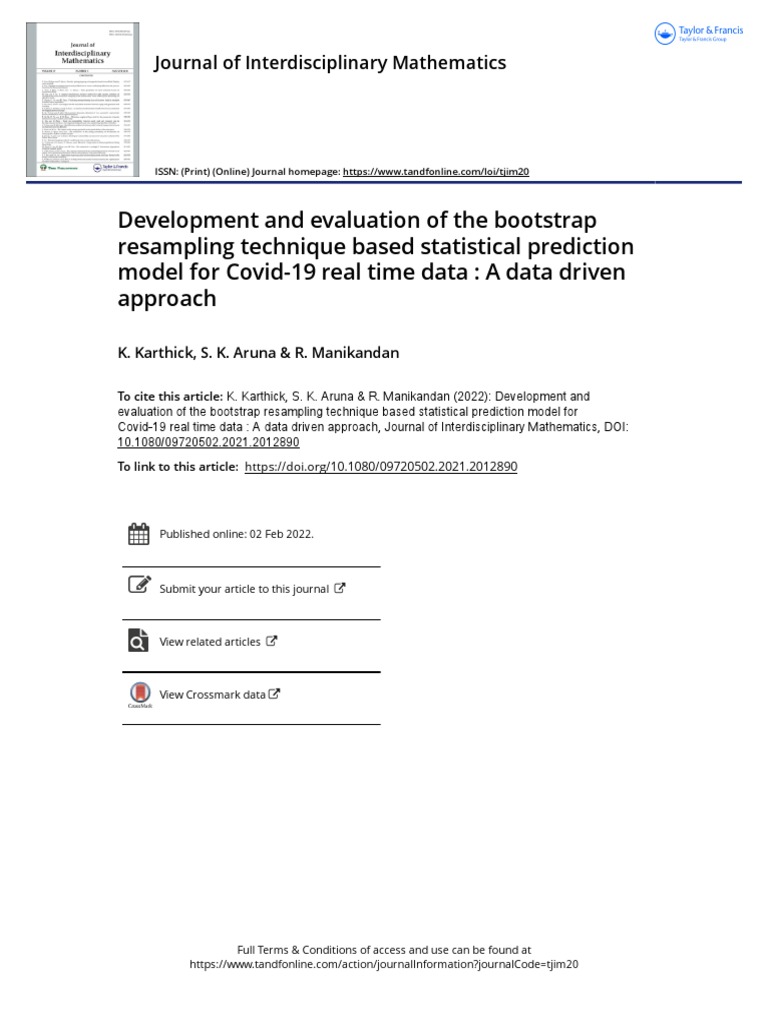 Development and Evaluation of The Bootstrap Resampling Technique Based ...
