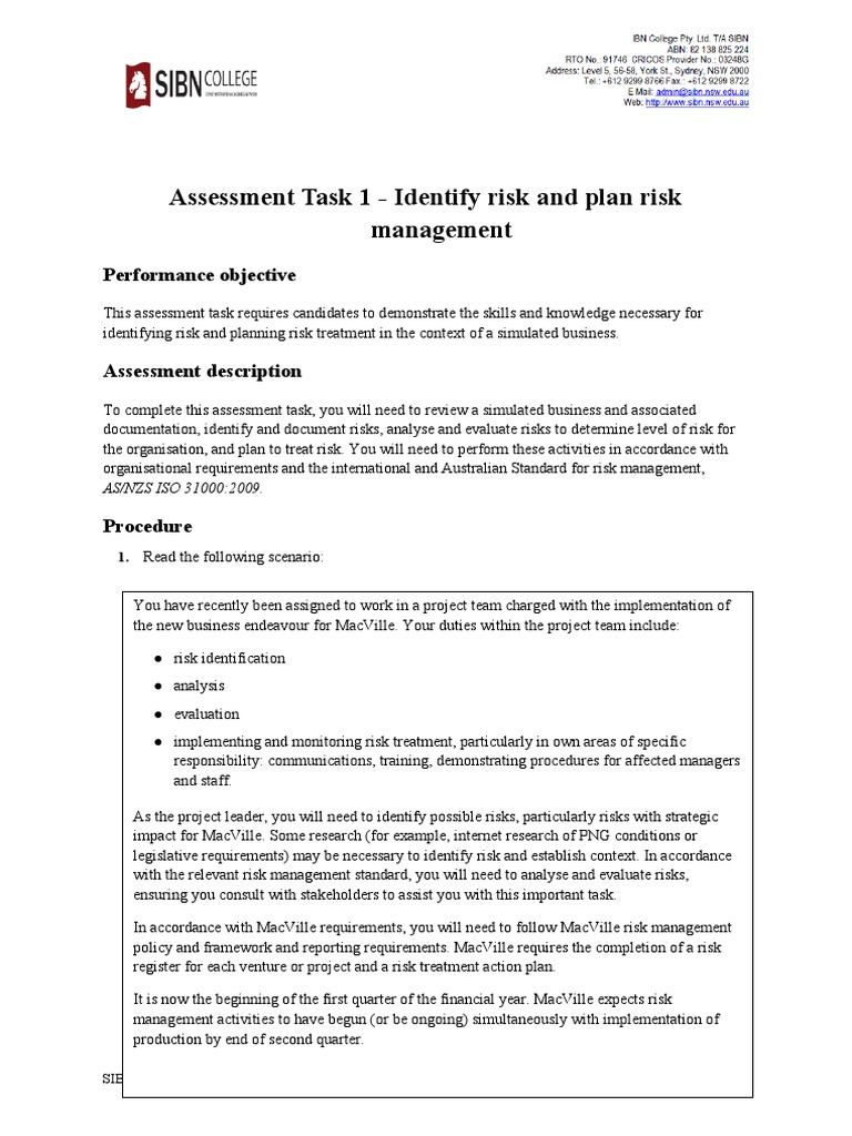 Risk Management Planning for MacVille | PDF | Risk | Risk Management