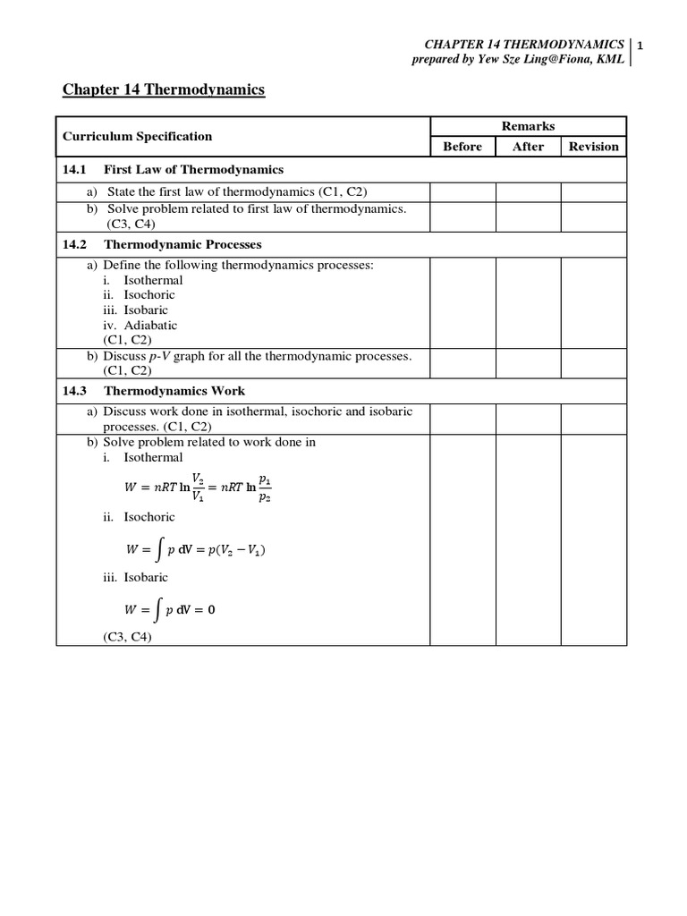 Tutorial 1 c14 | Download Free PDF | Heat | Gases