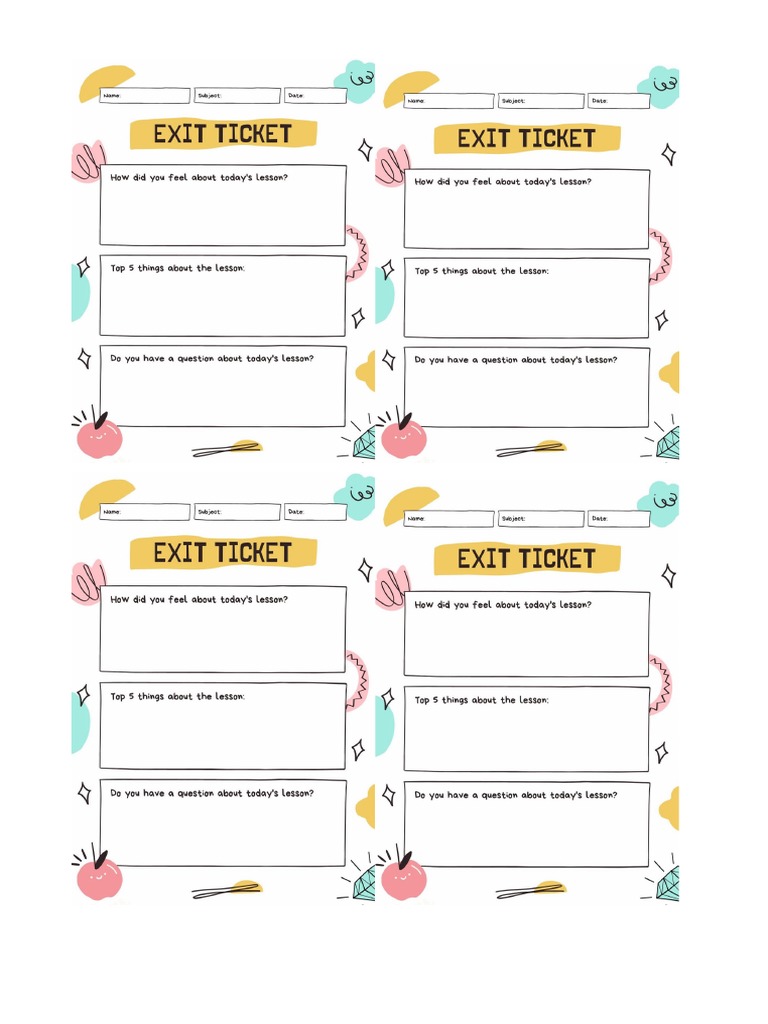 Exit Ticket | PDF