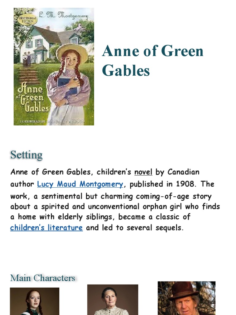 Anne of Green Gables Presentation | PDF