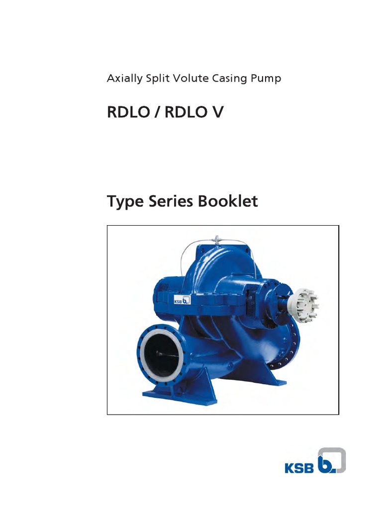 KSB RDLO Literature | PDF | Pump | Bearing (Mechanical)