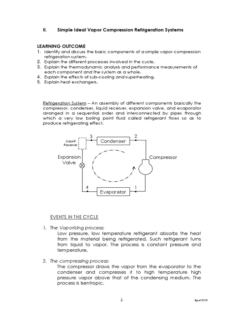 Lesson II Simple Vapor Compn System | PDF | Building Automation | Heat ...
