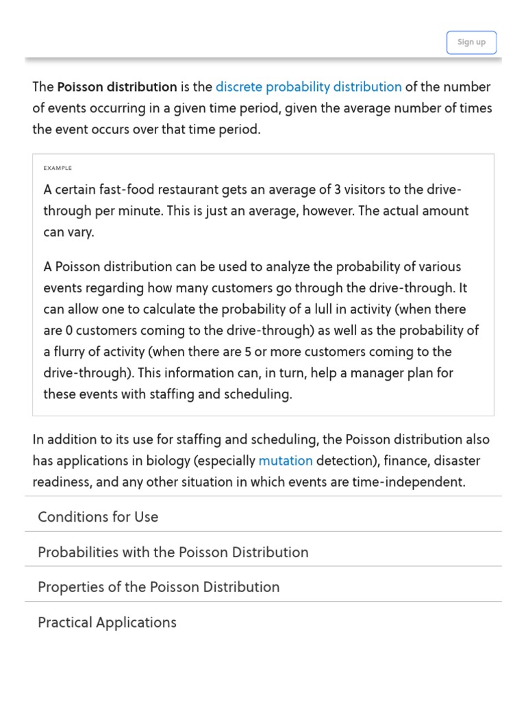 Poisson Distribution - Brilliant Math & Science Wiki | PDF