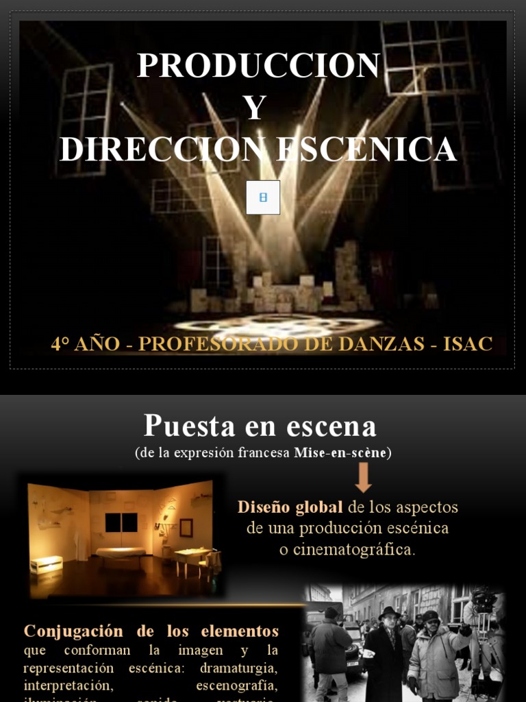 EJE 1 - Clase 3 - Dirección Escénica-Conceptos | PDF | Teatro | Director de cine