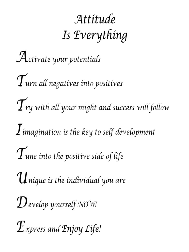Attitude Is Everything | PDF