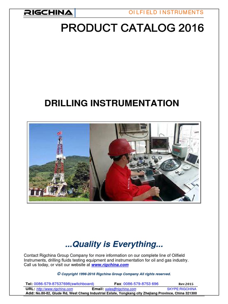 Oilfield Instruments Catalogue | Download Free PDF | Pressure Measurement | Pipe (Fluid Conveyance)
