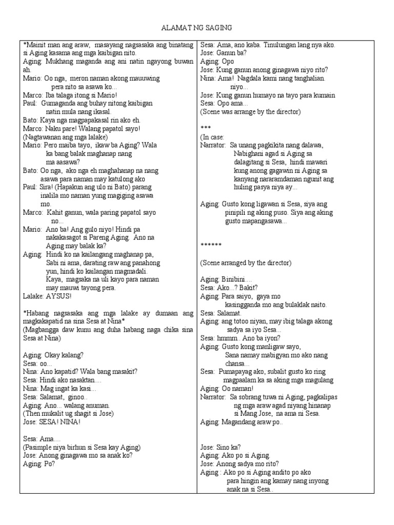 Alamat NG Saging | PDF