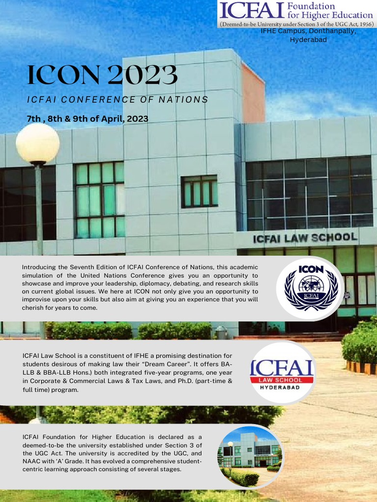 ICFAI Conference of Nations 2023: An Academic Simulation of the United Nations to Develop ...