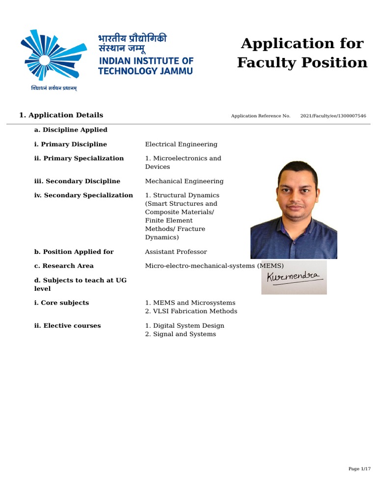 2021 Faculty Ee 1300007546 With Attchment | PDF ...
