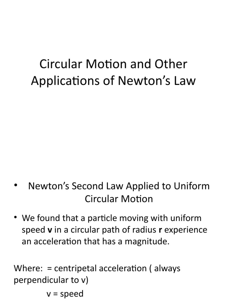 Physics: Circular Motion Basics | PDF | Force | Acceleration