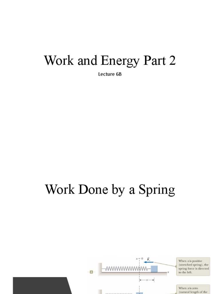 Lecture 6B - Work and Energy Part 2 | PDF | Potential Energy | Force