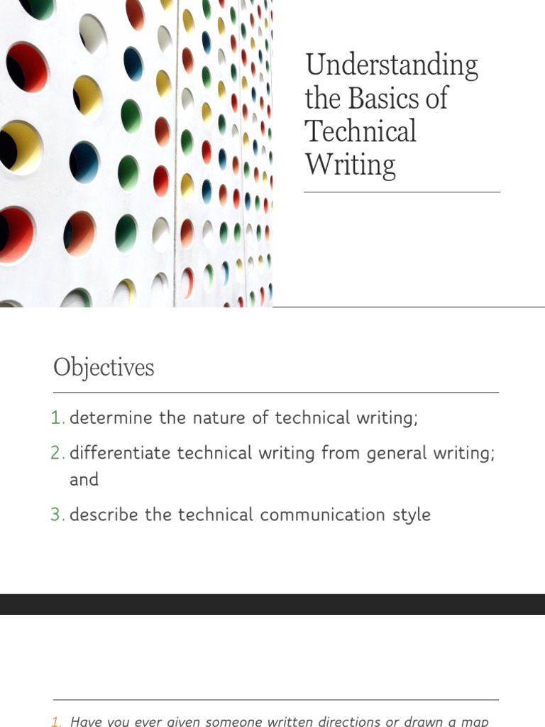 Basics of Technical Writing Explained | PDF | Technical Communication ...