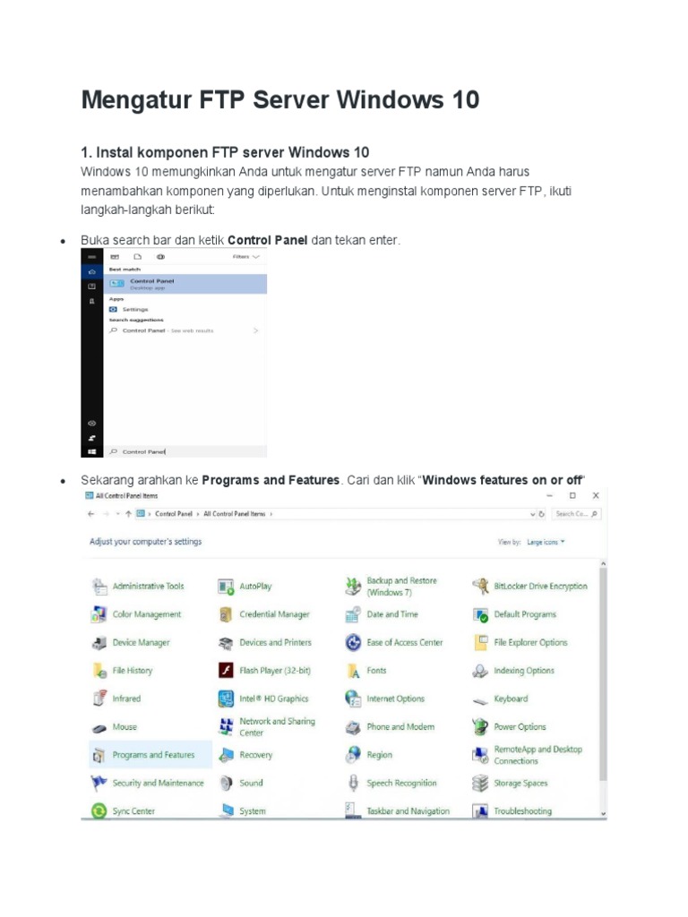 Mengatur FTP Server Windows 10 | PDF