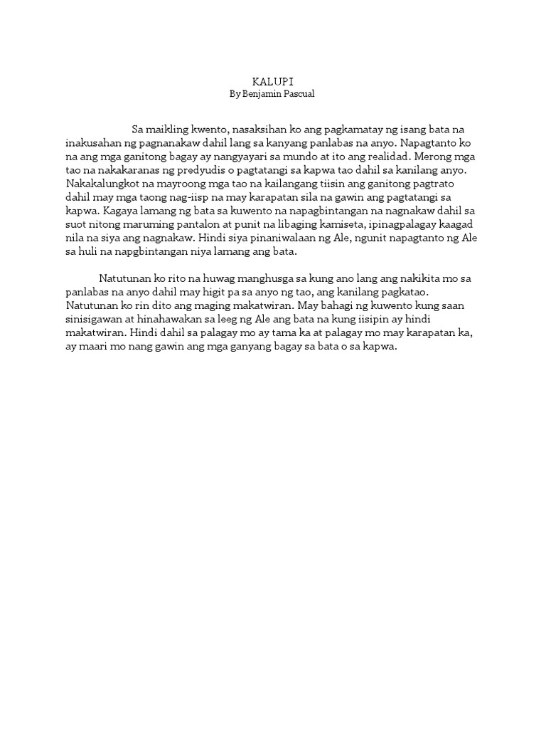 Reflection Filipino | PDF