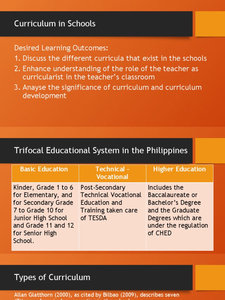 Curriculum in Schools | PDF