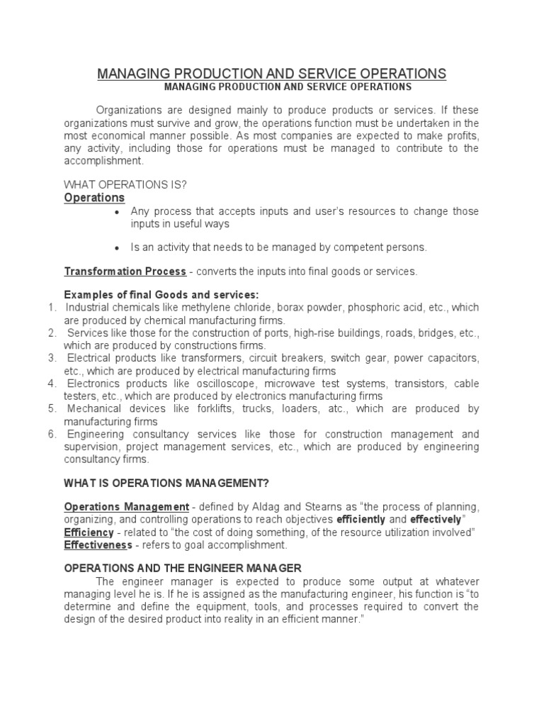 Optimizing Operations Management: A Comprehensive Guide to Production ...