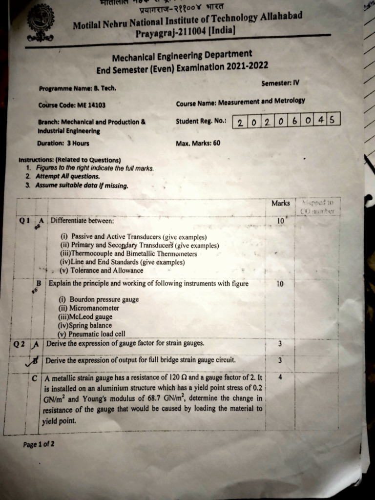 Endsem Papers 2022 4th-Sem 20206045 | PDF | Boundary Layer | Steam
