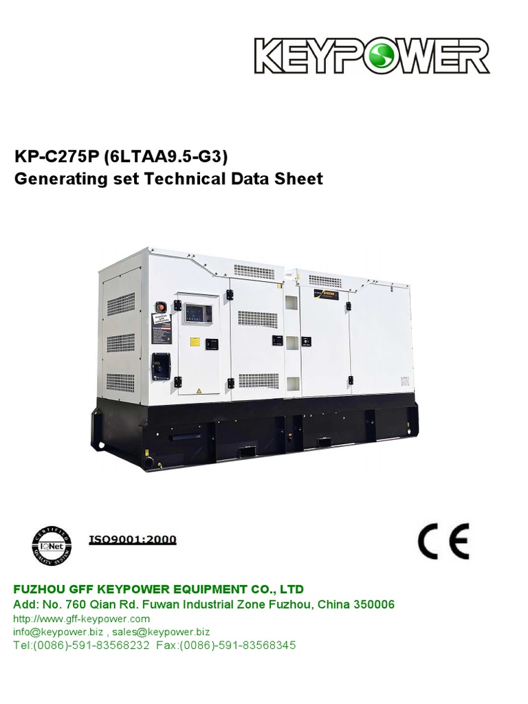 KP-C275P 6LT Tal | PDF | Engines | Rotating Machines