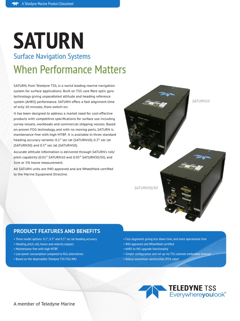 Teledyne TSS Saturn Surface Navigation System | PDF | Navigation ...
