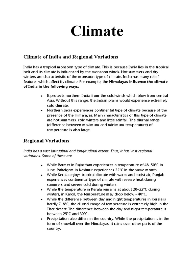 The Impact of Geography on India's Climate: A Comprehensive Overview of ...